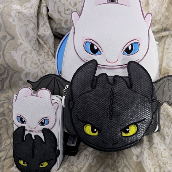 Loungefly | Bags | Loungefly Backpack And Wallet How To Train Your ...